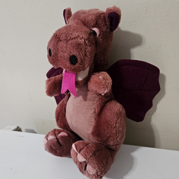 Dakin | Toys | Vintage 8s Dakin Plush Dragon Toy Doll Purple Winged ...